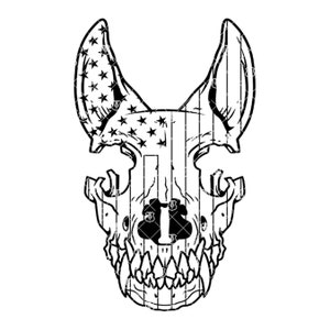 K9 Skull American Flag SVG Image Dog Head USA Flag Outline PNG Image ...