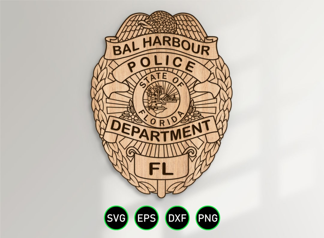 Bal Harbour Florida Police Badge SVG, City Police Department Officer ...