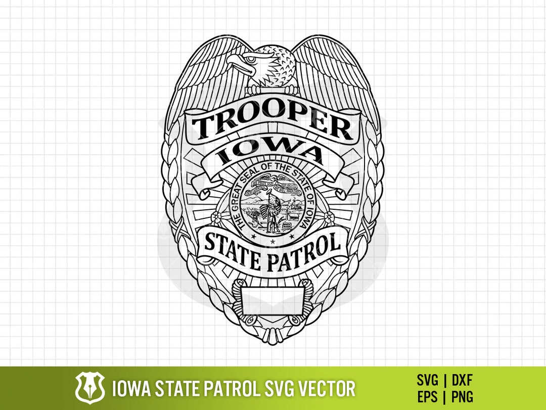 Iowa State Patrol Trooper Abzeichen, IA Landstraße Polizei, Polizei ...