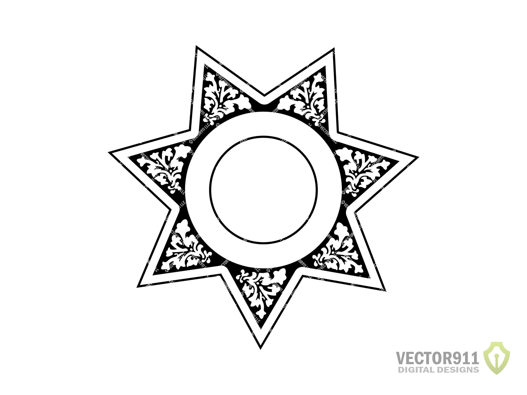 Blank Sheriff Star Png