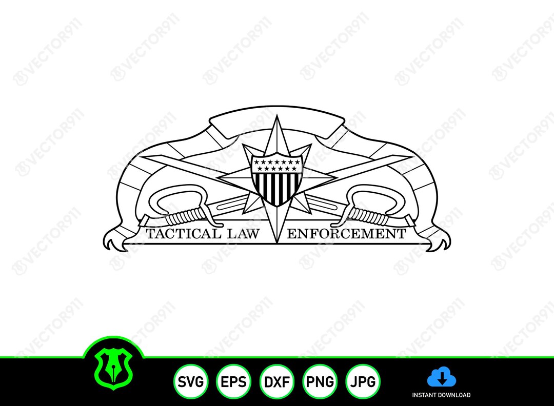 Coast Guard Tactical Law Enforcement Badge SVG, USCG TACLET Insignia ...