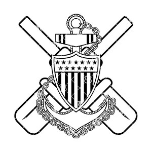 Coast Guard GMC Anchor SVG, USCG Gunners Mate Chief Cpo Vector Clipart ...