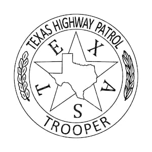 Texas Highway Patrol Badge SVG, State Police DPS Trooper Vector Clipart ...