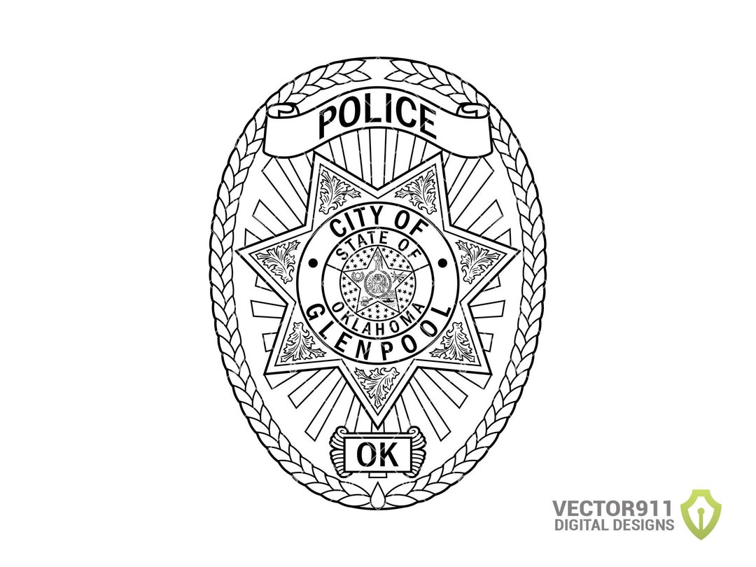 Glenpool Oklahoma Police Department Badge, OK Law Enforcement Officer ...