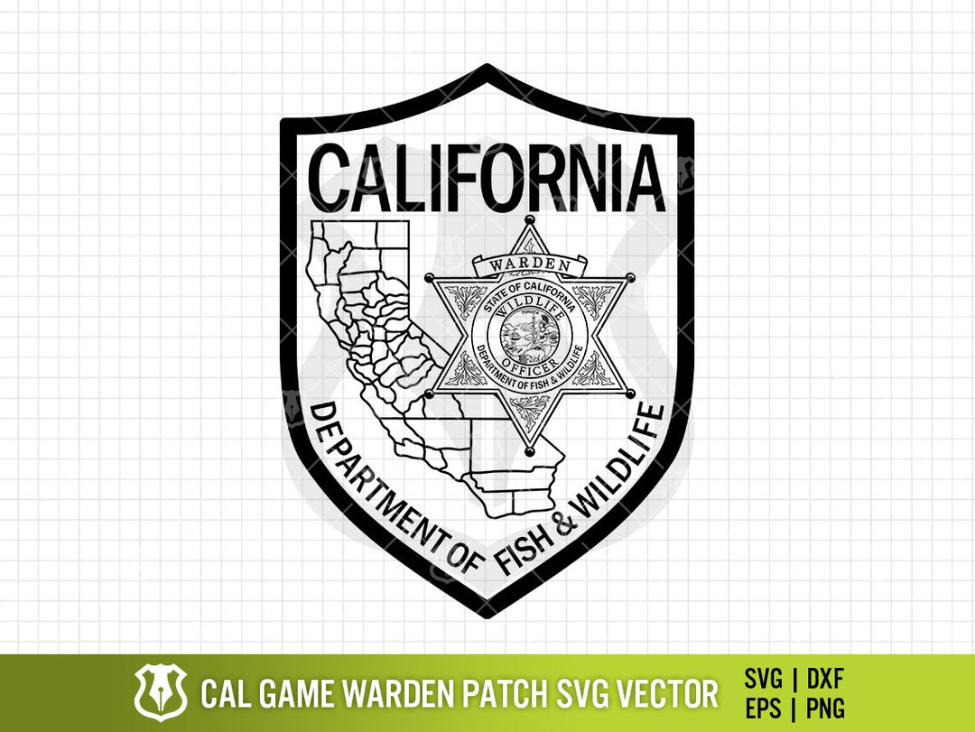 California Fish and Wildlife Game Warden Patch Vector Clipart - Etsy
