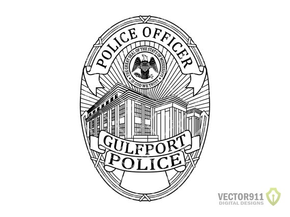 Oval Police Badge Template