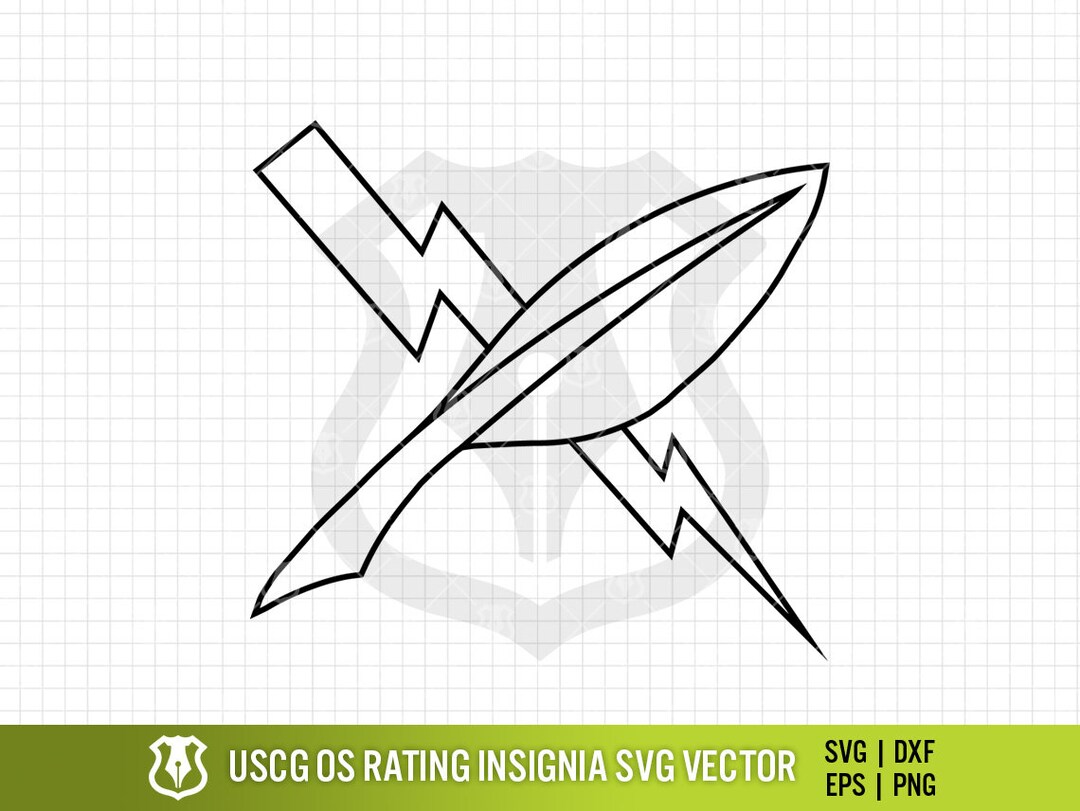 USCG Intelligence Specialist IS, Coast Guard Rating Badge Silhouette ...