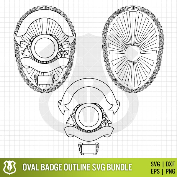 Oval Badge Template - Etsy