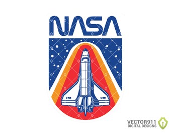 Rocket On Nasa Logo