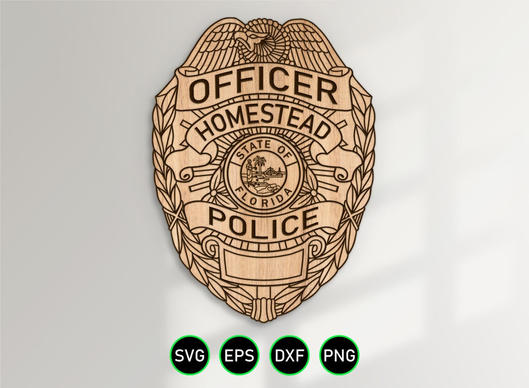 Homestead Florida Police Badge SVG, City Police Department Officer ...