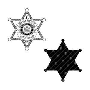 Dutchess New York Sheriff Badge SVG, County Sheriff's Deputy Star ...