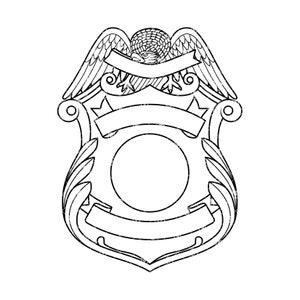 Eagle Topped Police Badge Vector Clipart for CNC and Laser Engraving - Etsy