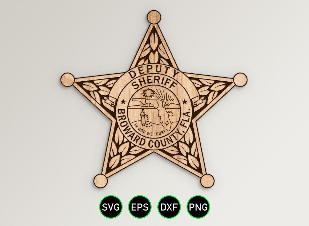 Broward Florida Sheriff Badge SVG, Sheriff's Office Deputy Star Vector ...