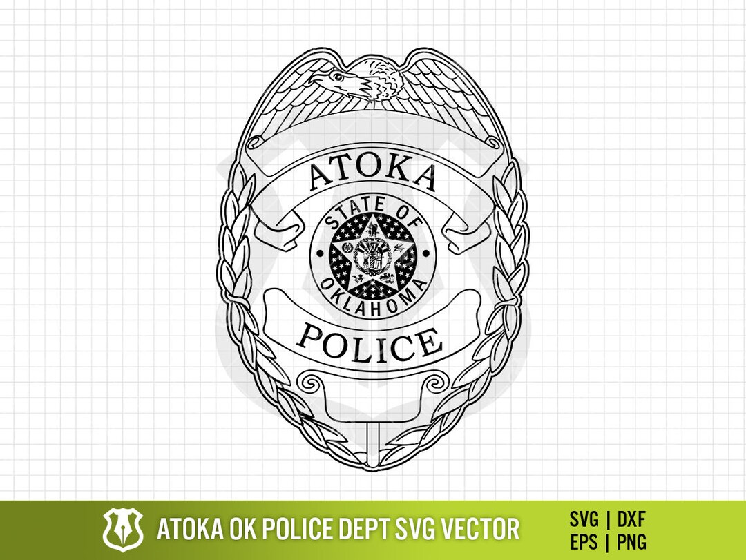 Atoka Oklahoma Police Department Badge, OK Law Enforcement Officer ...
