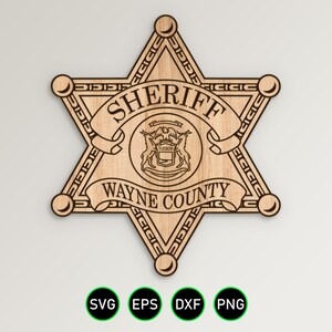 Wayne County Sheriff Vector - Etsy