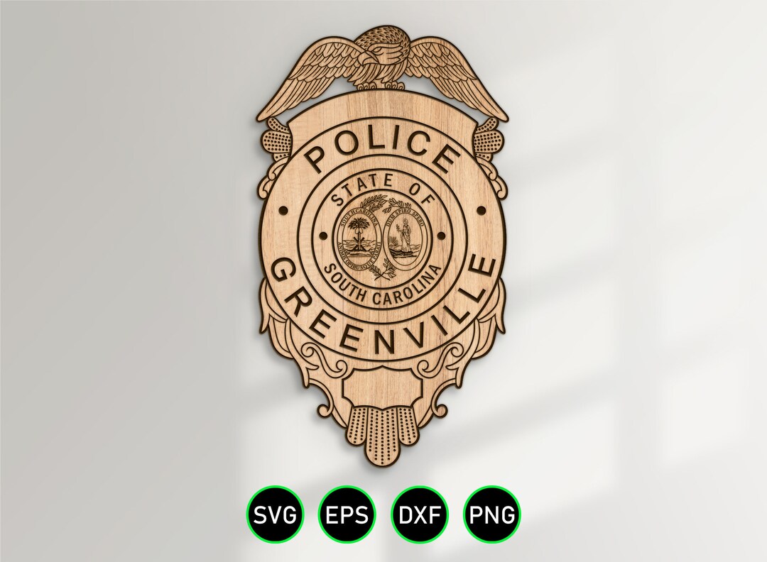 Greenville South Carolina Police Badge SVG, City Police Department ...
