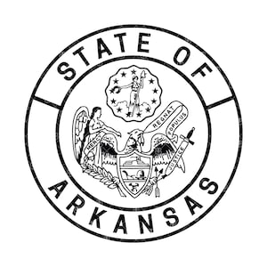 State of Arkansas Seals Bundle SVG, Great AR State Seal Simple and ...