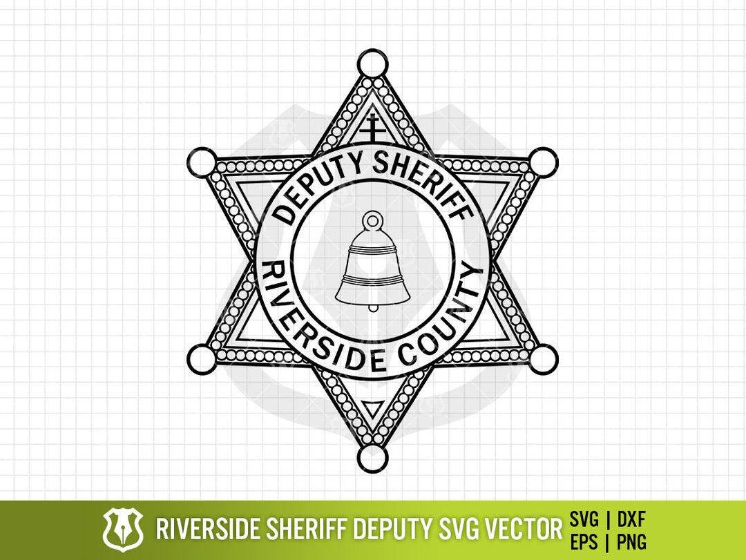 Riverside California Sheriffs Department Deputy Badge, CA Police Seal ...