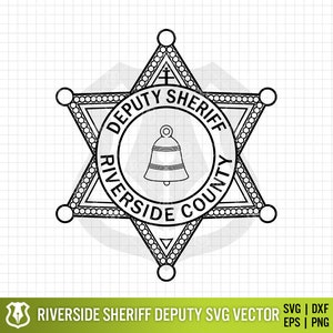 Riverside California Sheriffs Department Deputy Badge, CA Police Seal ...