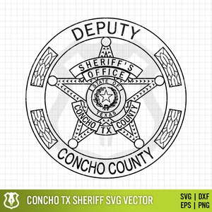 Concho County Texas Sheriff's Office Badge, TX Sheriff Department ...