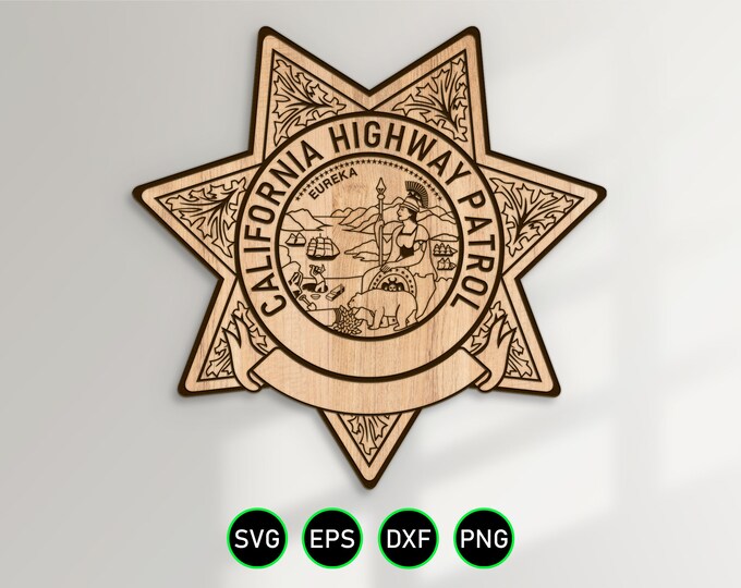 CHP BADGE, California Highway Patrol Wood Badge, Police Badge, Law ...
