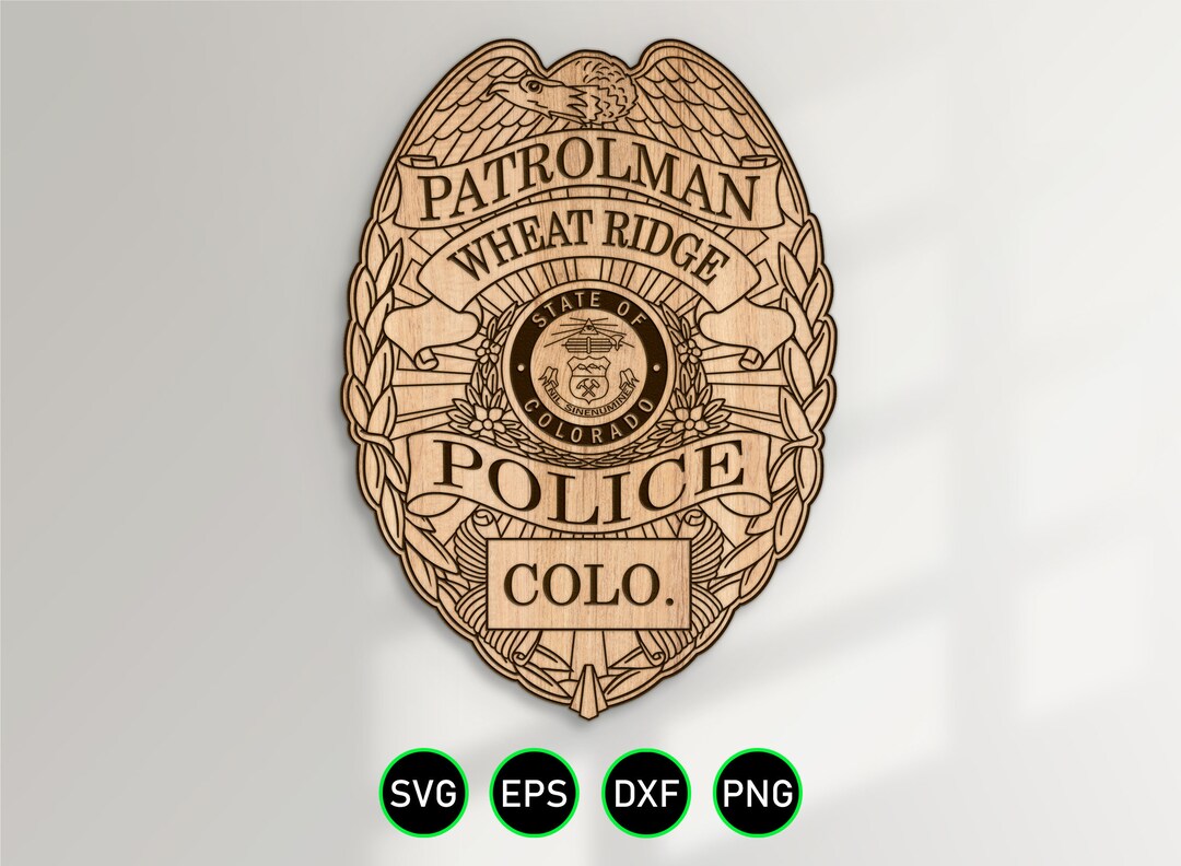 Wheat Ridge Colorado Police Badge SVG, City Police Department Patrolman ...