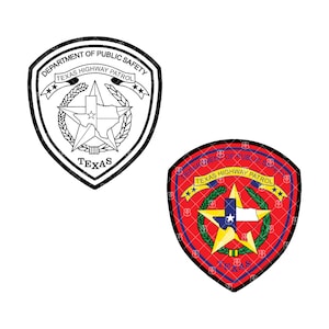 Texas DPS Highway Patrol Patch Layered, Texas State Police Trooper ...