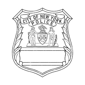 NYPD Officer Badge SVG, New York Police Department Shield Vector ...