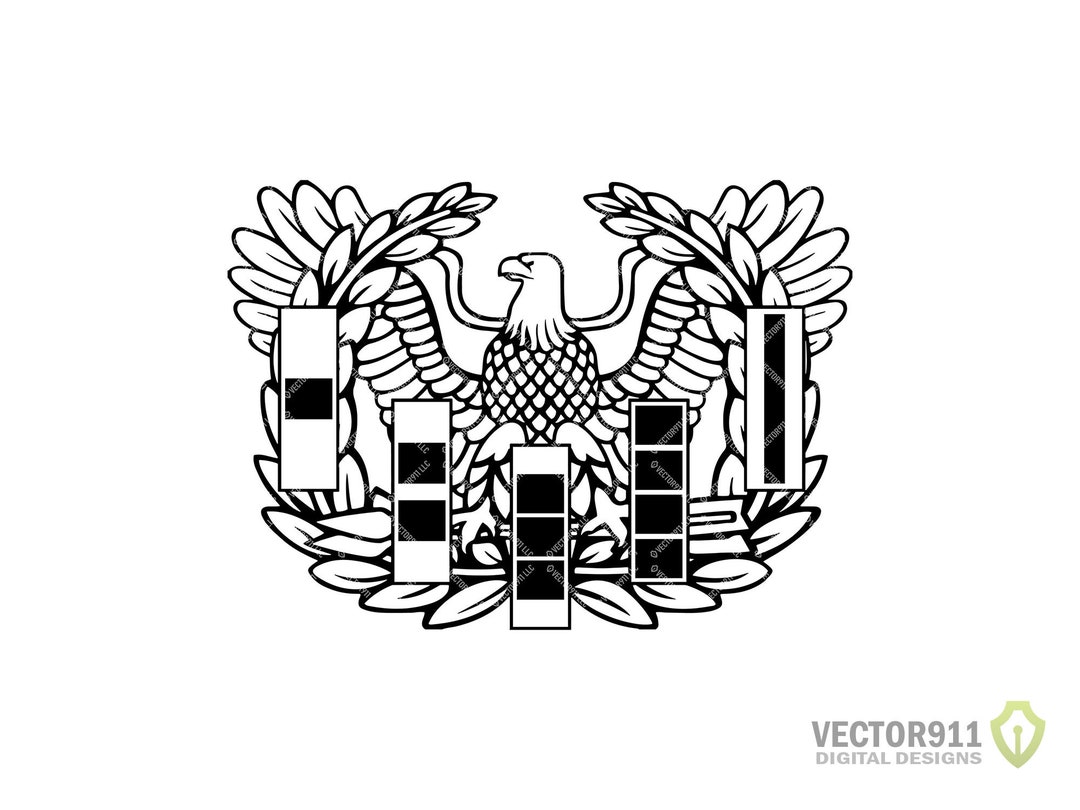 Warrant Officer Eagle Rising Badge Logo All Ranks Insignia - Etsy