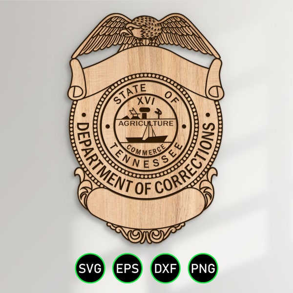 Department of Corrections Badge Svg - Etsy