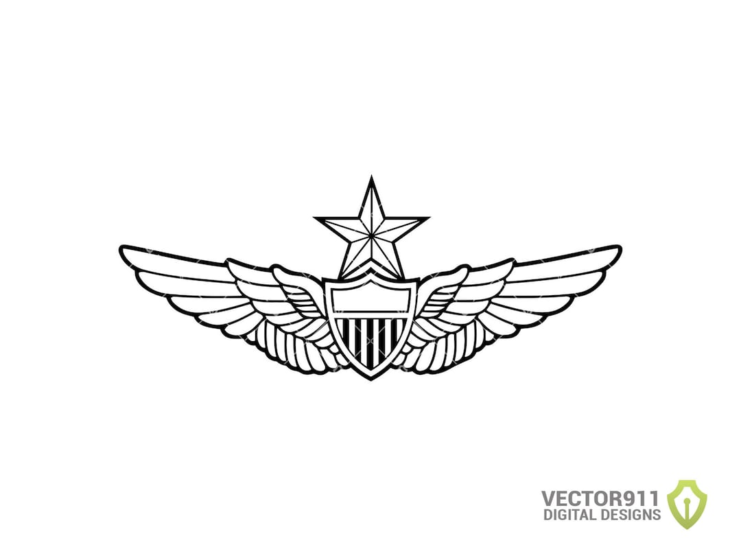 Army Senior Aviator Wings Insignia US Army Logo Badge Pin Digital ...