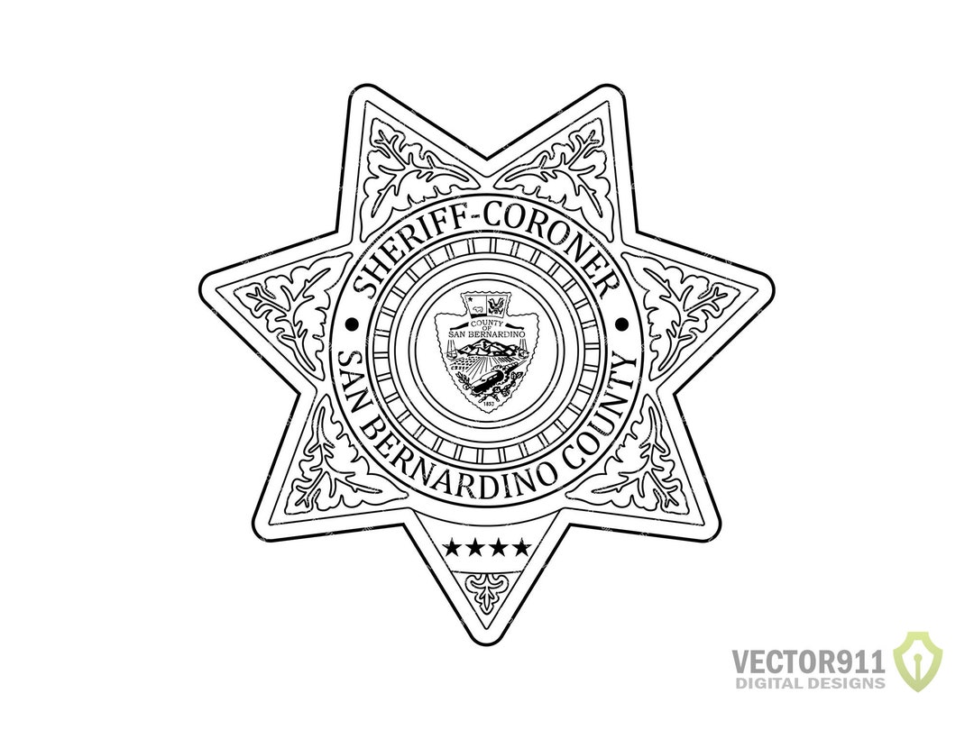 San Bernardino CA Sheriff Department Coroner Badge California - Etsy