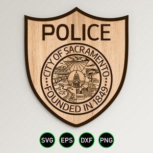 Sacramento California Police Patch SVG, Police Department Officer ...