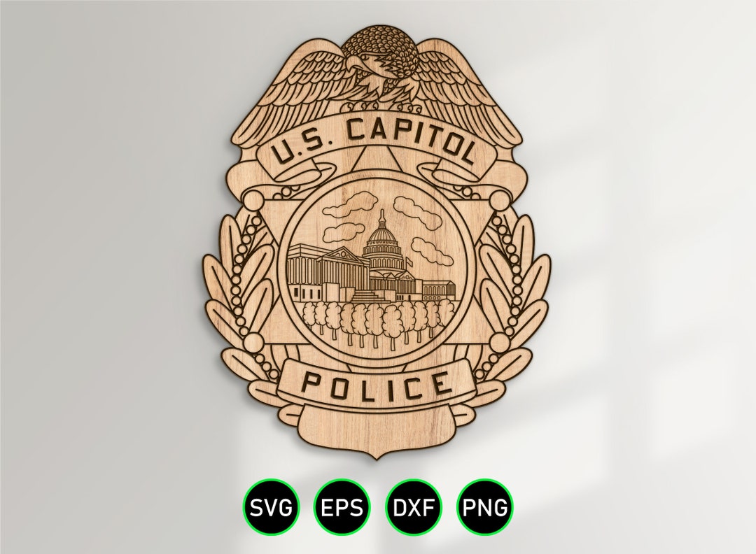 US Capitol Police Badge SVG, USCP Federal Agent Vector Clipart for ...