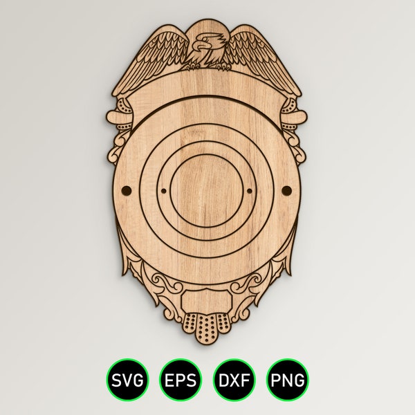 Laser Cut Files Police Badge - Etsy