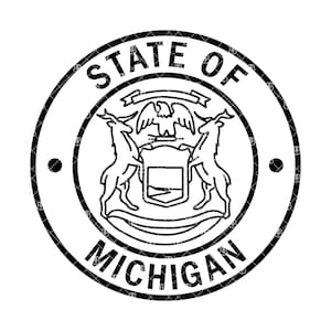 Michigan State Seal SVG Bundle Great Seal of Michigan PNG Bundle State ...