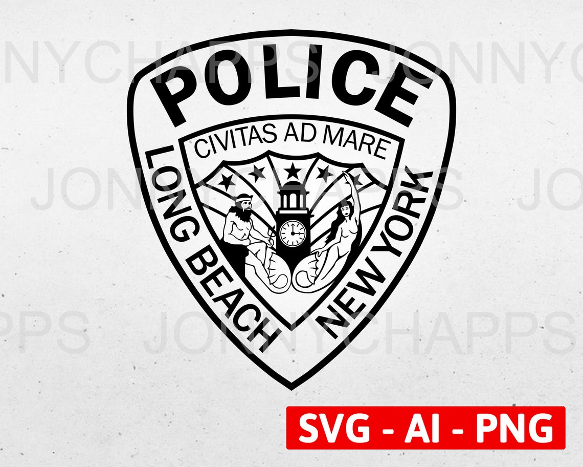 Long Beach New York Police Department Logo NY Law Enforcement - Etsy