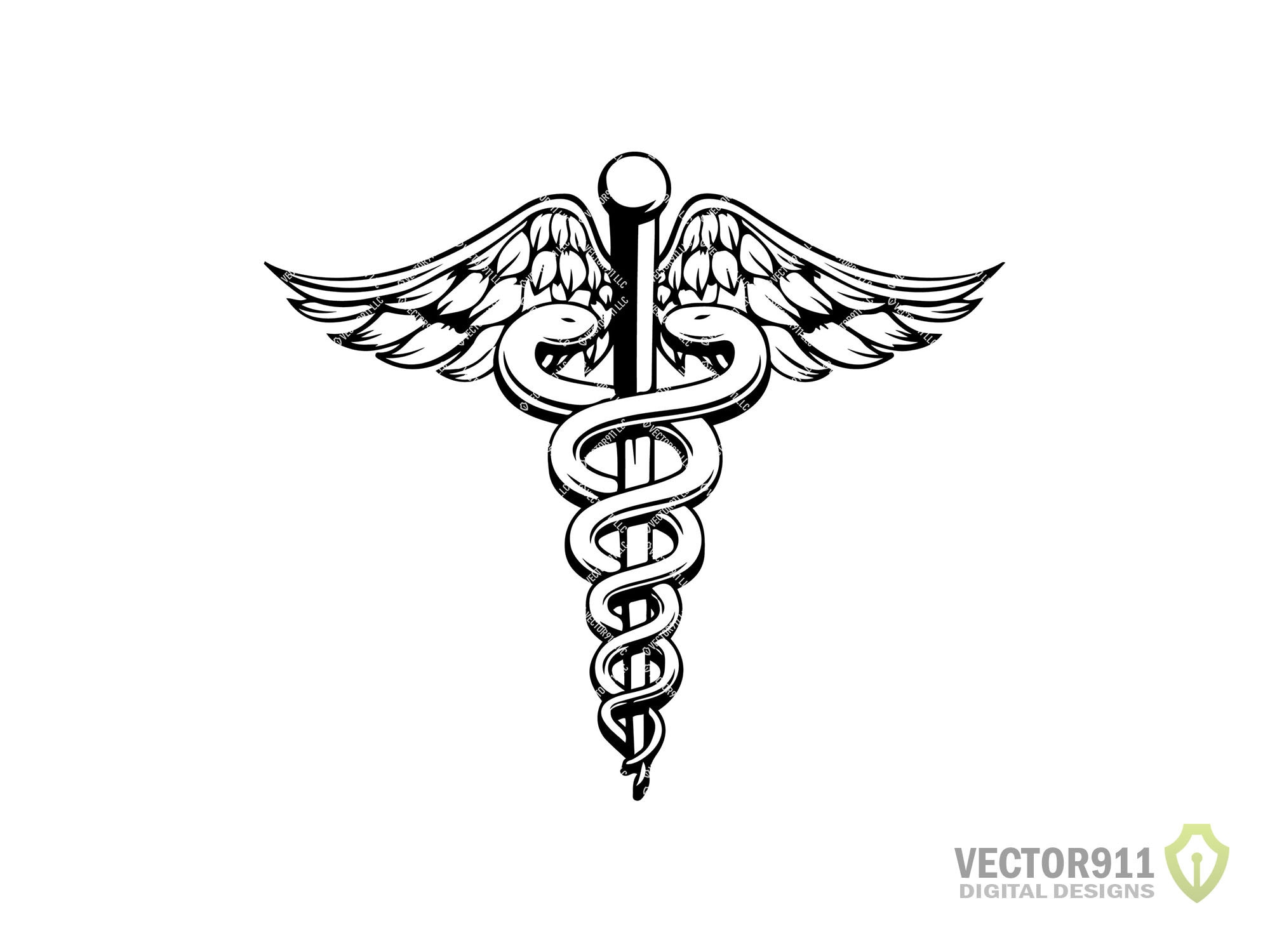 Medical Snake Logo Tattoo