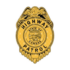 Kansas Highway Patrol Badge, KS Trooper State Police Insignia Logo Emblem in Svg, Eps, Dxf, and ...