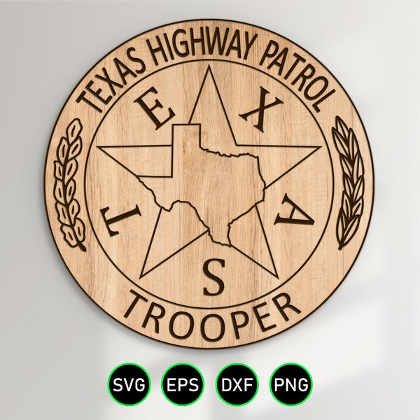 Texas Highway Patrol Svg - Etsy