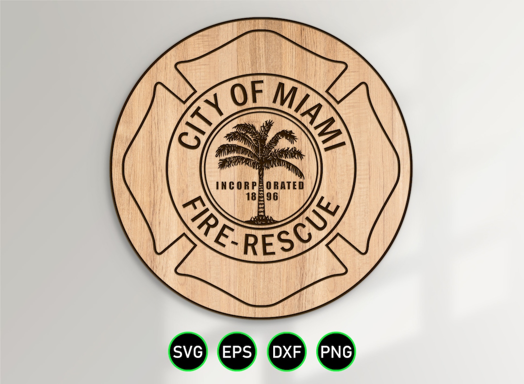 City of Miami Fire Rescue Emblem SVG, Florida Fire Department ...