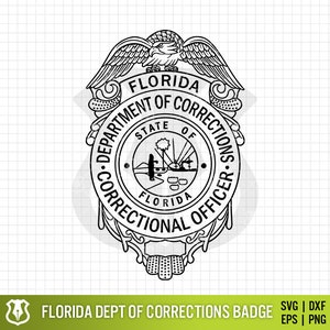 Florida Department of Corrections Badge SVG Image FL Correctional ...