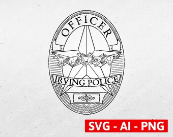 Dallas Police Badge Svg | Etsy