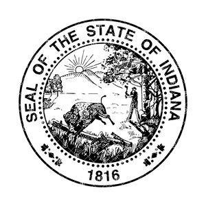 State of Indiana Seal SVG, Great State Seal of Indiana Vector Clipart ...