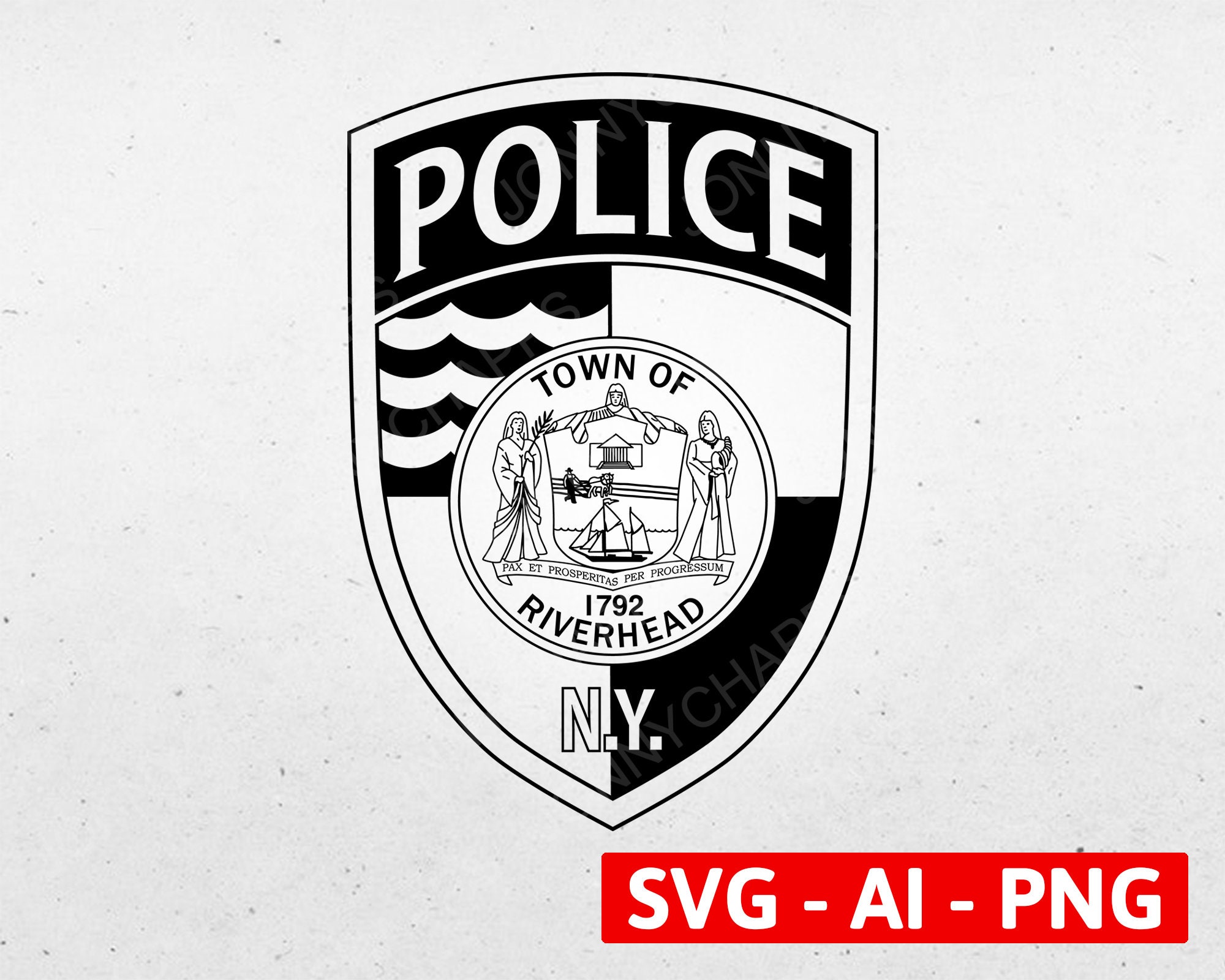 Riverhead New York Police Department Logo NY Law Enforcement - Etsy