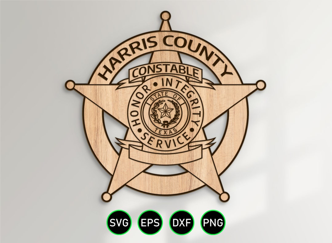 Harris Texas Constable Badge SVG, County Constable Police Star Vector ...