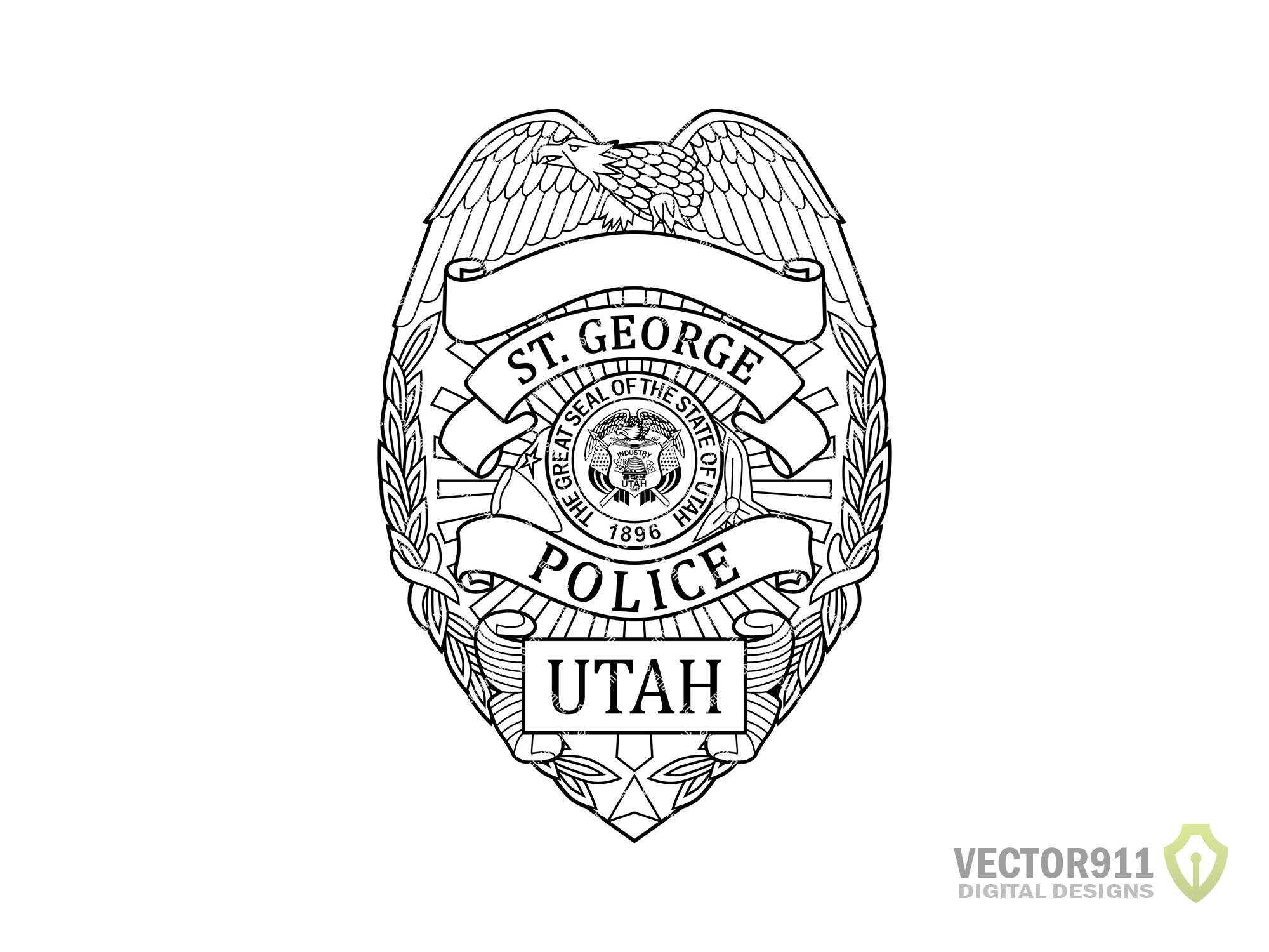 St George Utah Police Department Badge Saint George UT Law - Etsy