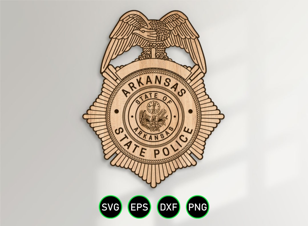 Arkansas State Police Badge SVG, Highway Patrol State Trooper Vector ...