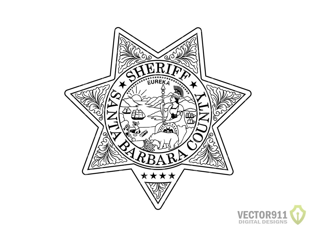 Santa Barbara CA Sheriff's Department Badge California - Etsy
