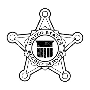 US Secret Service Badge SVG, Secret Service Agent Star Vector Clipart ...